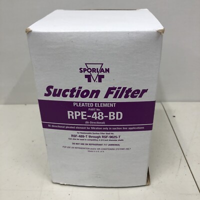 Sporlan RPE-48-BD Bi-Directional Suction Filter Pleated Element NEW | eBay