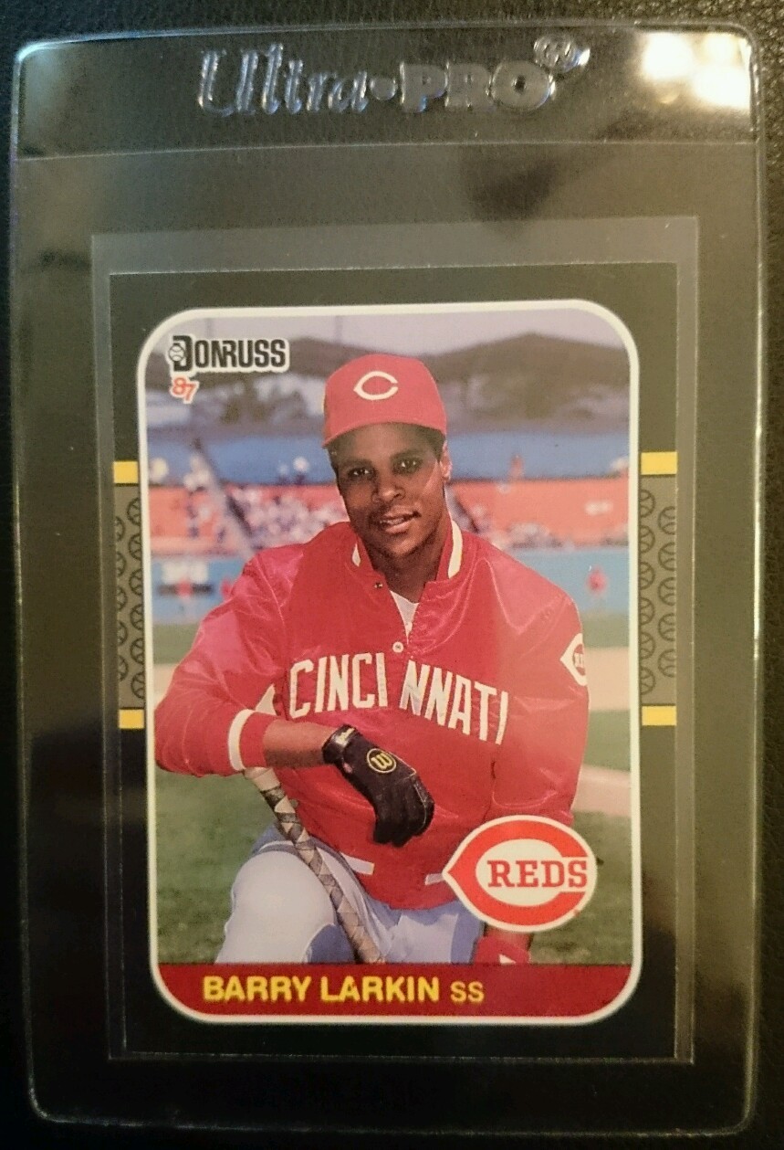 1987 DONRUSS #492 BARRY LARKIN ROOKIE CARD CINCINNATI REDS GEM FROM ...