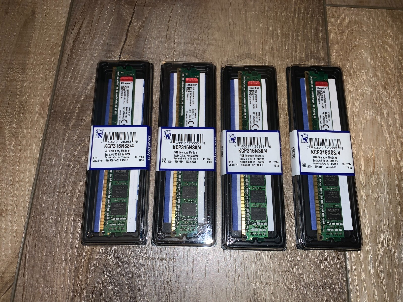 lot of 4 Kingston 4GB PC3-12800 (KCP316NS8/4) DDR3 Desktop ram [NEW ...