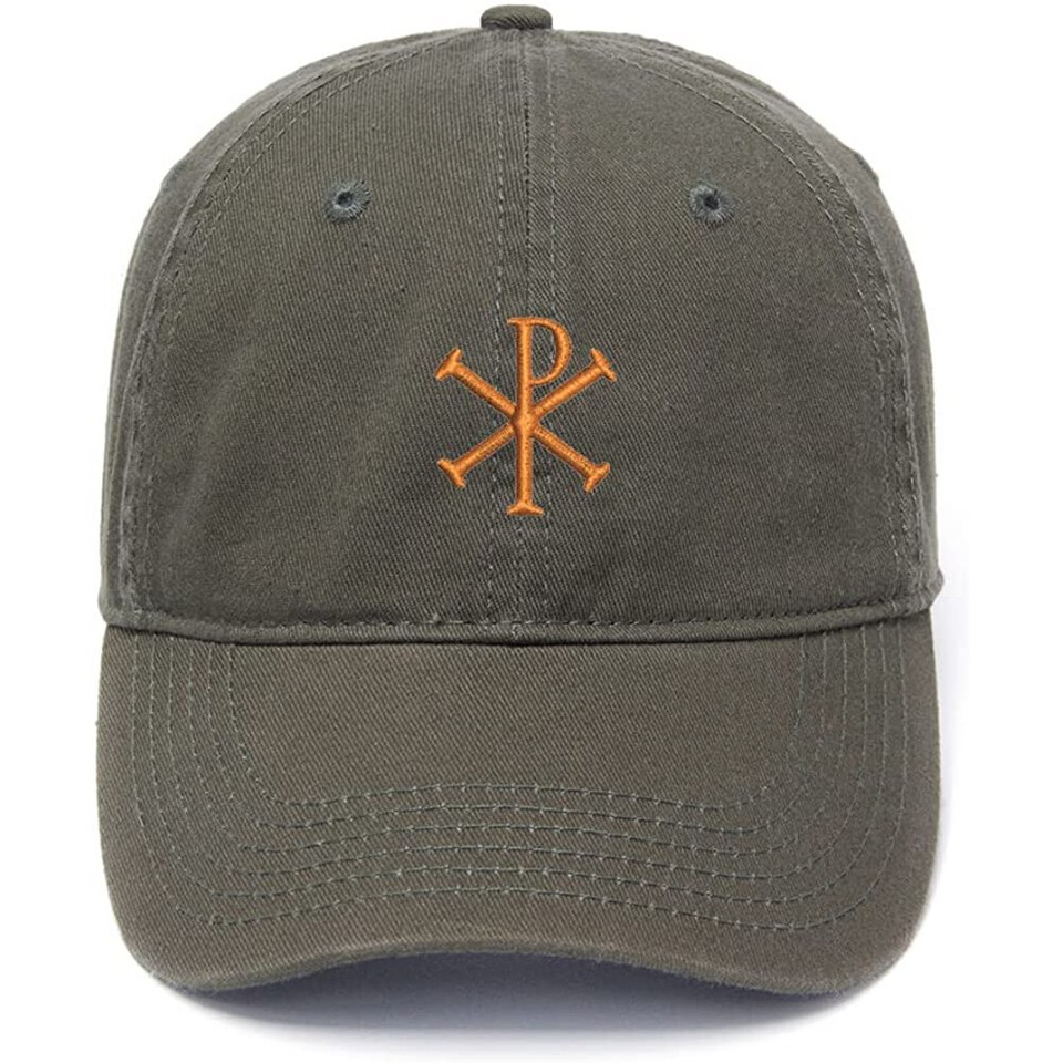 Embroidery Hat Cotton Embroidered Casual Men's Baseball Cap Chi Rho ...