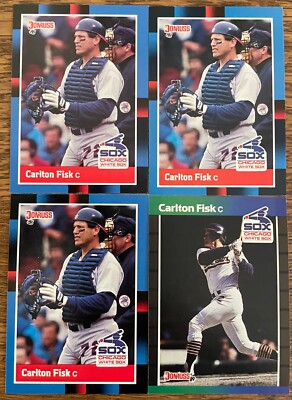 1988/9 DONRUSS CARLTON FISK CARD # 260 & 101 LOT of (4) UNGRADED SHARP ...