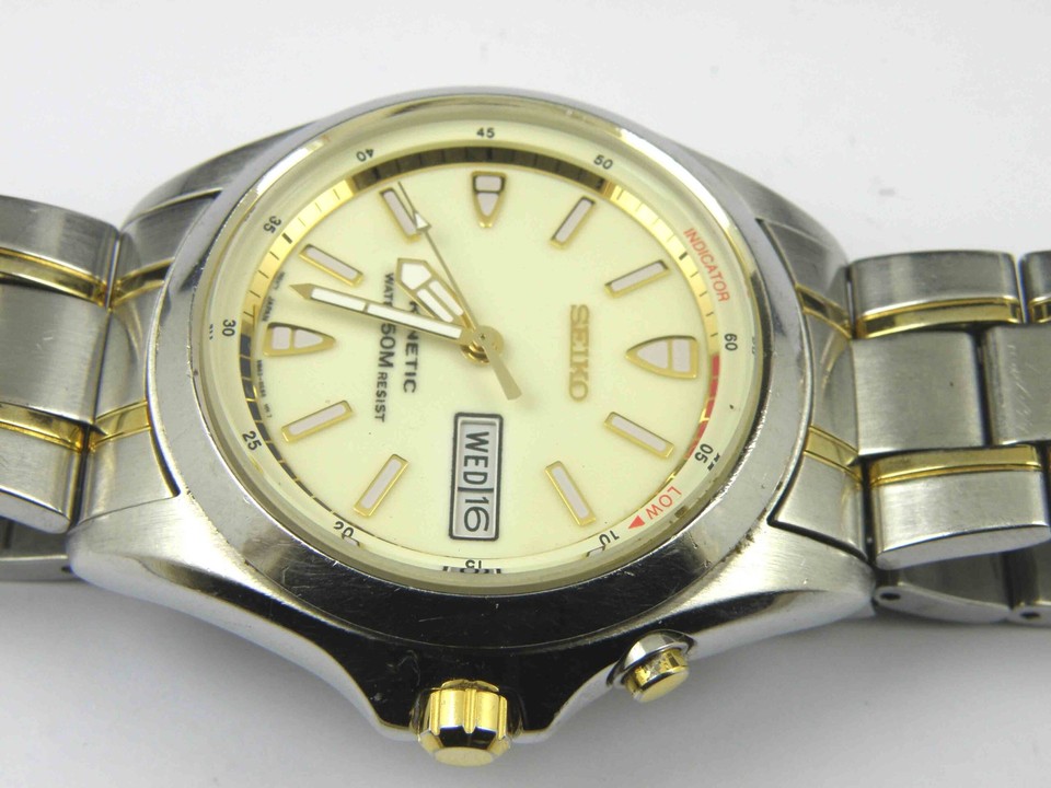 Gents Seiko Kinetic Watch 5M63-0AB0 - 100m | eBay UK