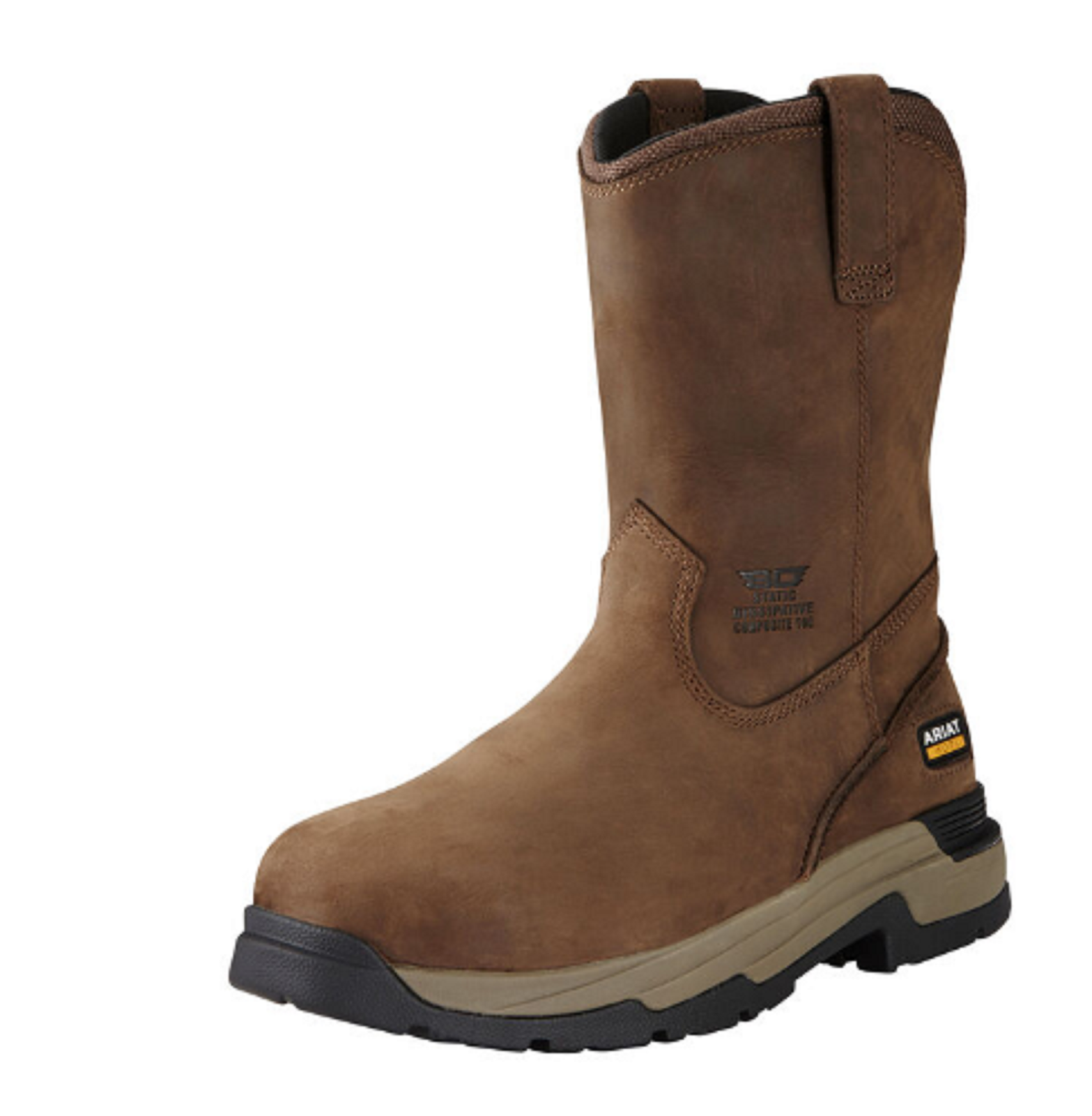 Ariat ' Mastergrip' Men's ESD Oil/Slip Resist. Comp Toe Pull On Boot ...