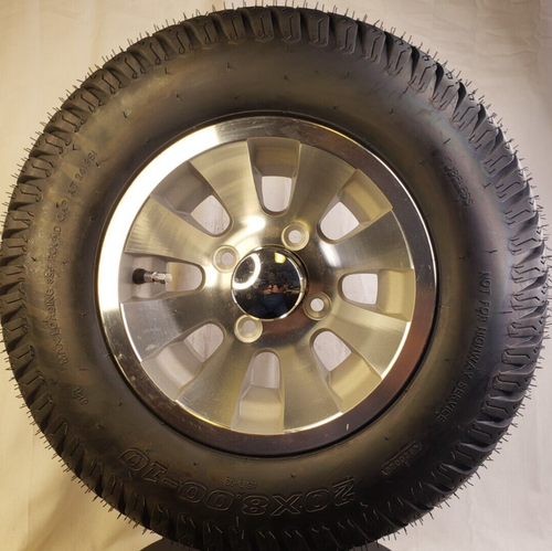 20x8-10 GOLF CART TIRES Aluminum WHEELS RIMS STREET TURF 20/8-10 20/8 ...