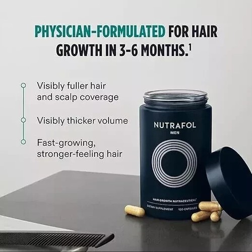 3 Nutrafol Men's Hair Growth Supplement 3 Boxes/Total 360 Capsules Exp ...