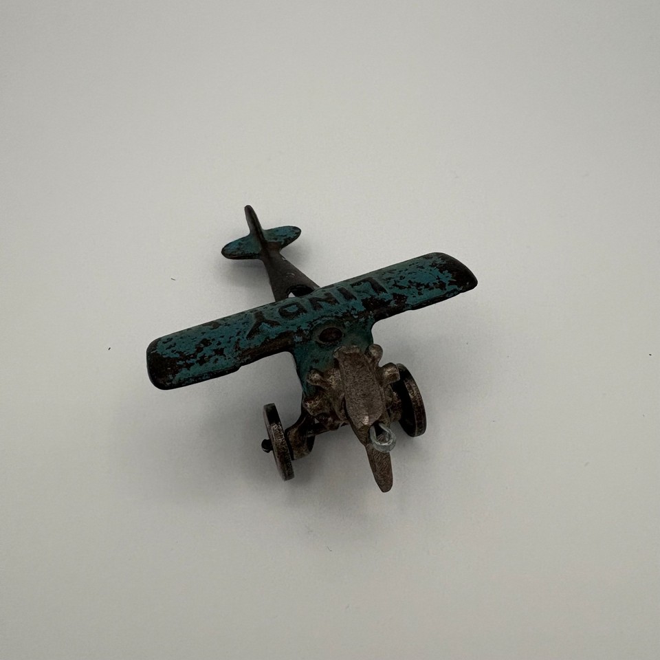 1930's Hubley Cast Iron Lindy Airplane Toy Plane 4.25” X 3.5” Blue | eBay