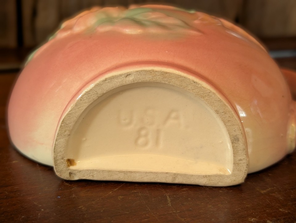 Vintage Hull Pottery Pink Sunglow Pitcher Wall Pocket with Butterfly ...