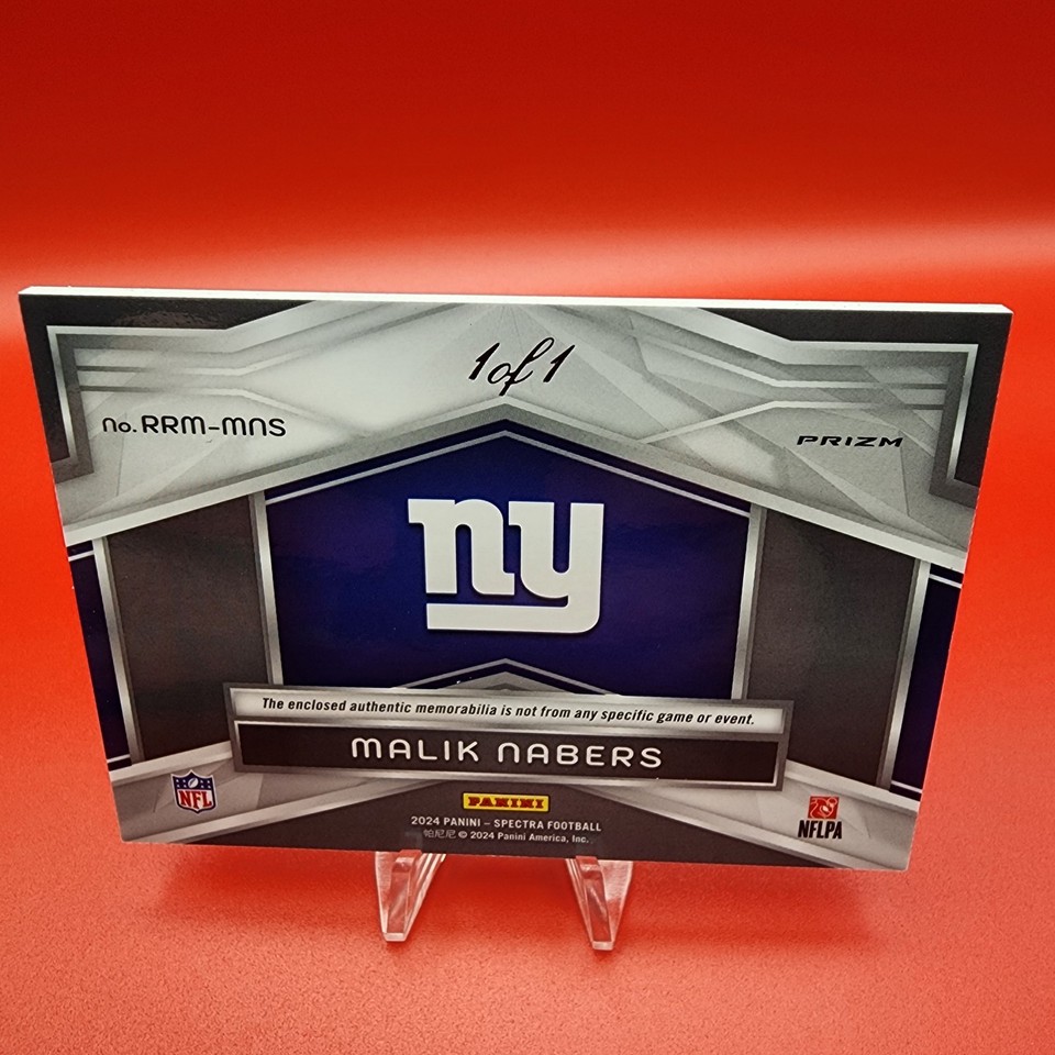 2024 Spectra Football Malik Nabers Rising Rookie Gold Vinyl 1 Of 1 🔥🔥🔥 ...