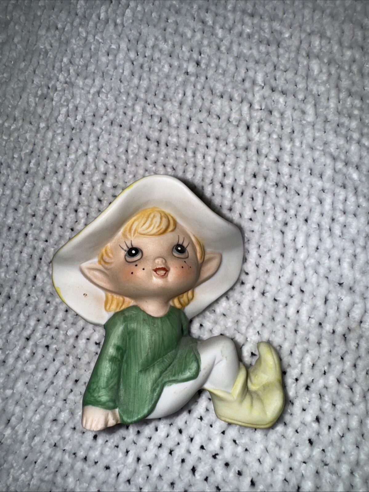 3.5” Homco Vintage Ceramic 5213 Pixie Elf Multicolor Decor Miniature ...