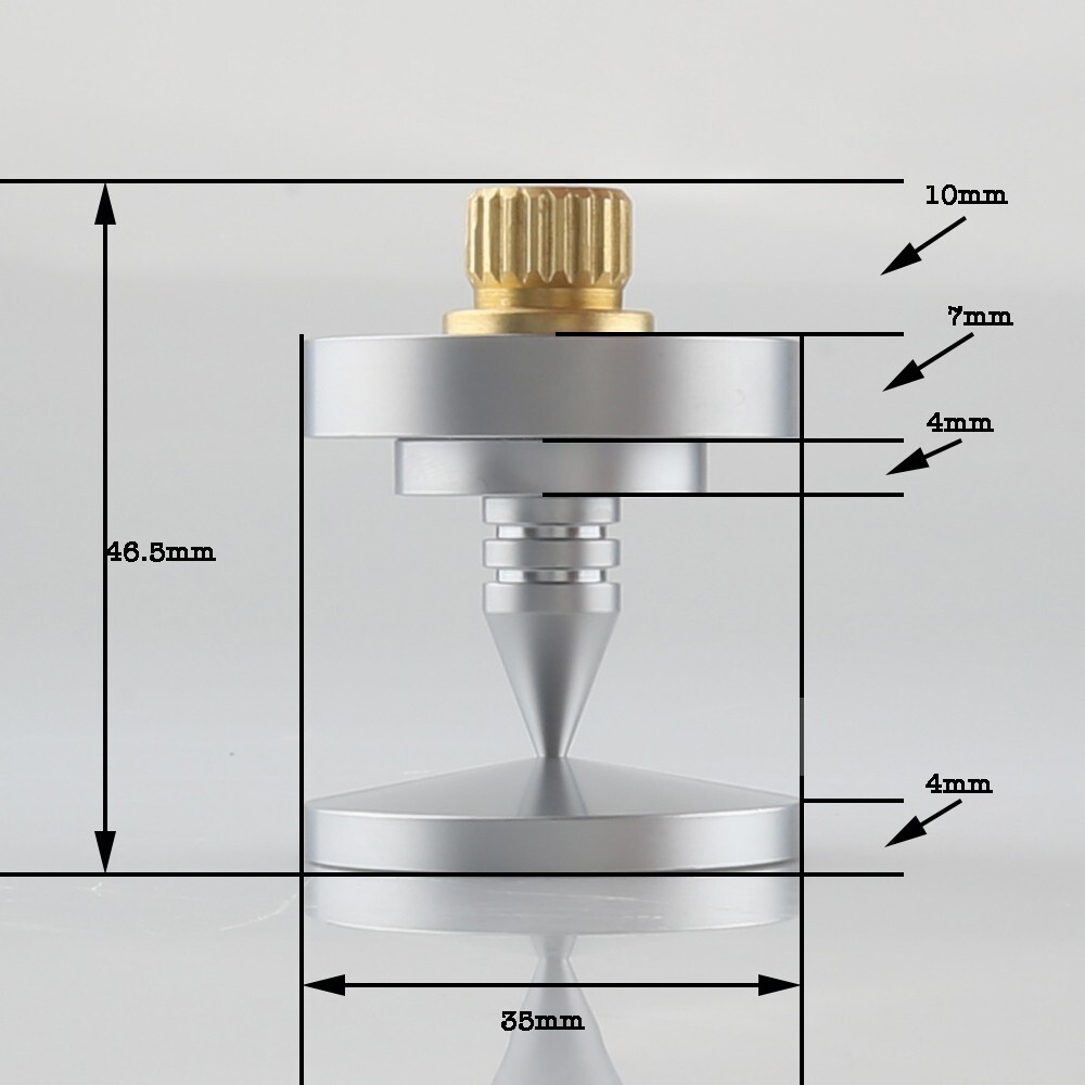 4PCS Silver Speaker Spike Isolation Feet Brass Cone Turntable Amplifier ...