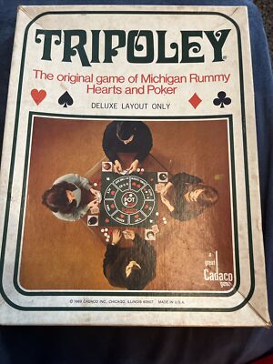 Vintage 1969 Tripoley Game Mat Deluxe Layout No. 111 Cadaco ~ 100% ...