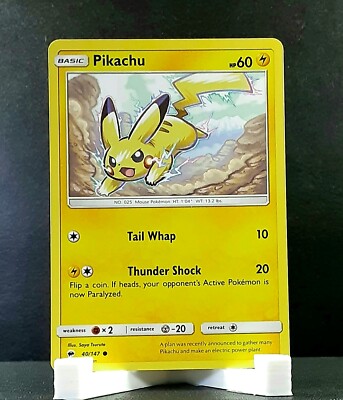 Pikachu 40/147 Burning Shadows - NM Pokémon | eBay
