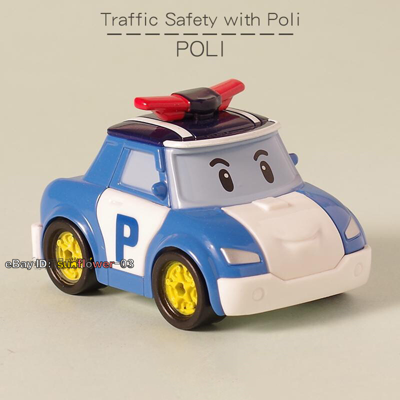 Robocar POLI AMBER ROY HELLY MARK BUCKY Pull-Back Vehicle Mini Alloy ...