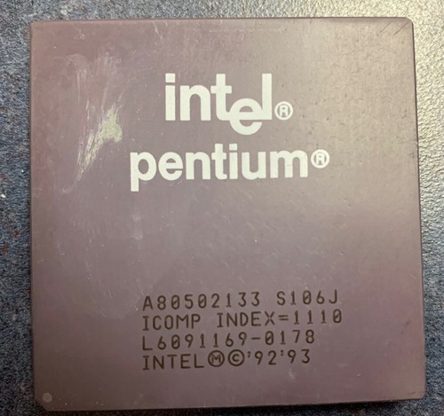 Intel Pentium 133 CPU Socket 7 Processor S106J /SSS A80502133 ...