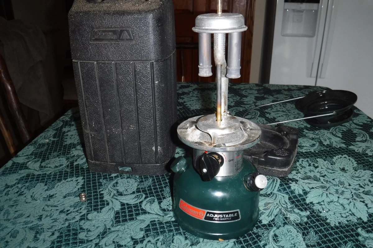 Vintage Coleman 288 Green Gas 2 Two Mantle Lantern w/ Protective Case 海外 即決 - スキル、知識