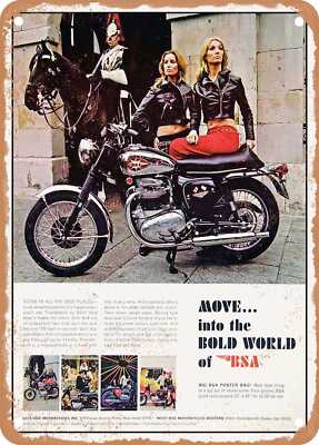 METAL SIGN - 1968 BSA Thunderbolt Move. Into the Bold World of BSA ...