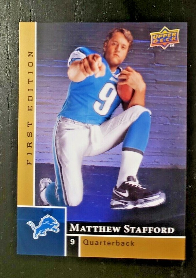 2009 Upper Deck First Edition #180 Matthew Stafford Rookie Card | eBay