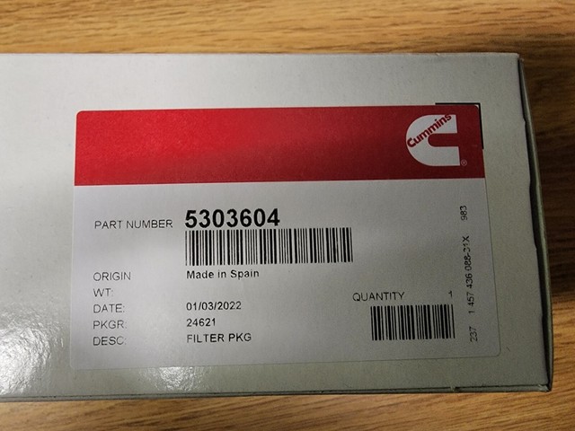 5303604 Cummins Diesel Exhaust Fluid Filter 1457436033 F00bh40343 ...