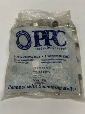 PPC EX320RAFMWS HARDLINE COAX CONNECTORS Bag of 25 NEW | eBay
