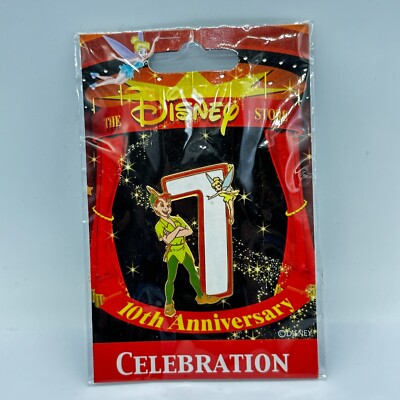 Disney Store JAPAN Pin LE 2500 10th Number Series 7 Peter Pan Tinker ...