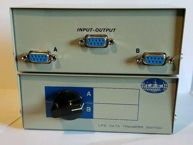 2 Way 9 Pin MANUAL DATA TRANSFER SWITCH BOX AB RS232c DB9S DB-9S New | eBay