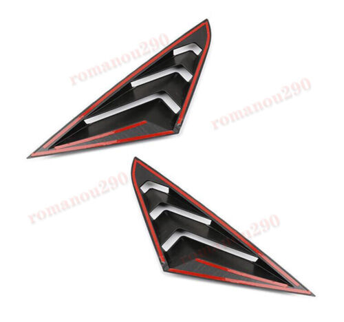 For Toyota Venza 2021-2023 Red+Carbon ABS Rear Side Window Louver ...