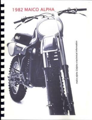 1982 Maico Alpha Shop Manual AHRMA VMX VJMC Vintage Motocross