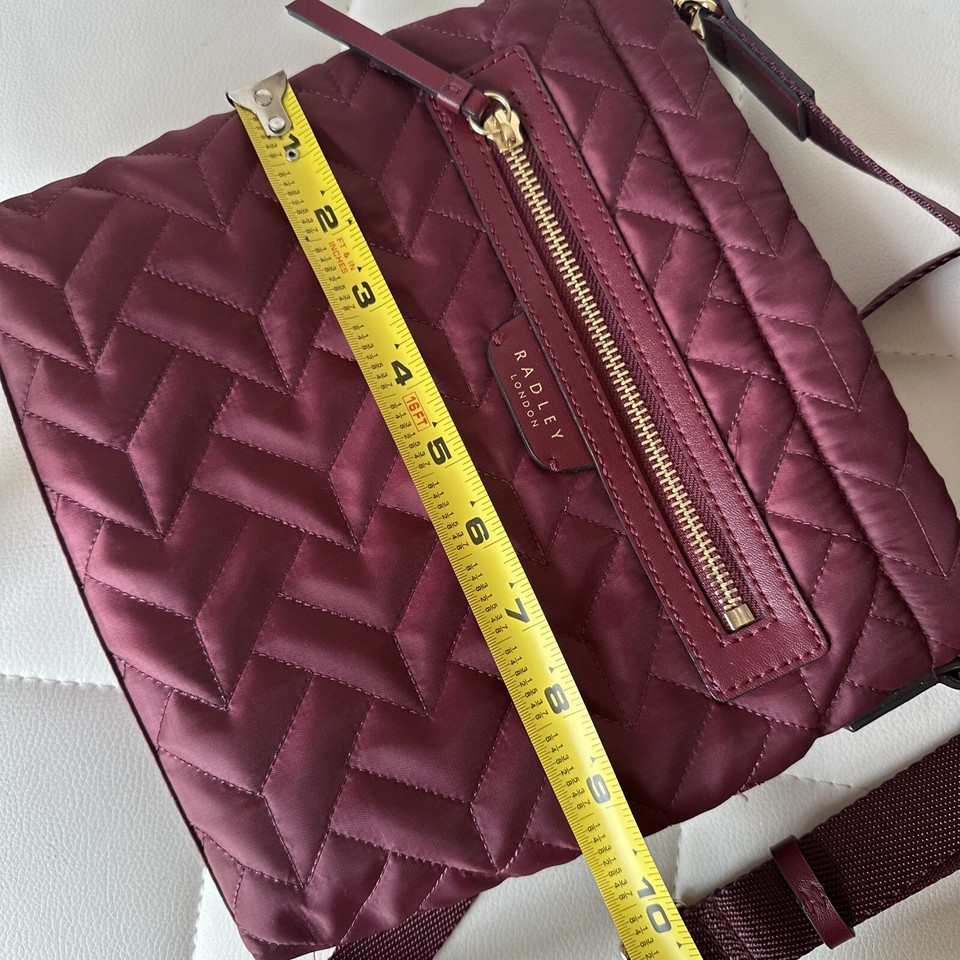 Radley Merlot Red Handbag Shoulder Crossbody Bag Purse Slim Messenger ...