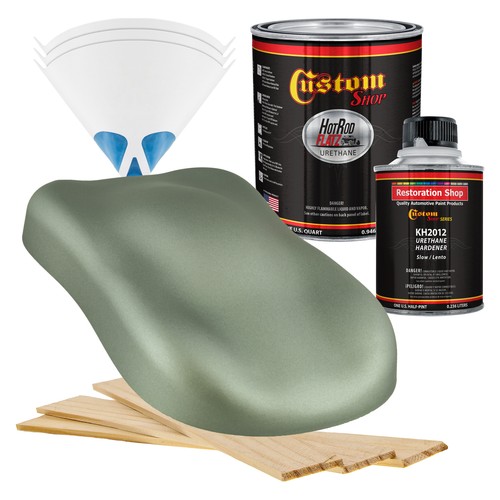HOT ROD FLATZ Sage Green Metallic Quart Kit URETHANE Flat Auto Car ...