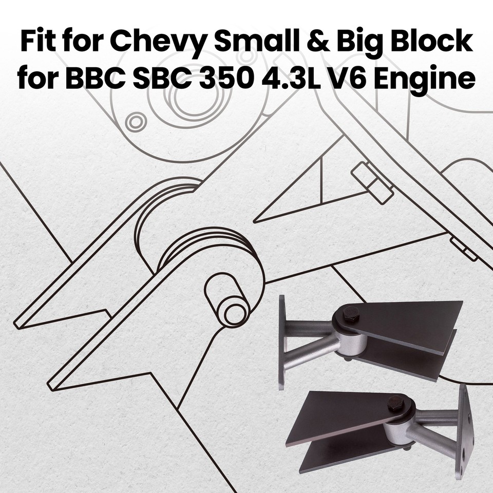 2x Universal Engine Mount Bracket for Chevy Engines BBC SBC 350 396 454 ...