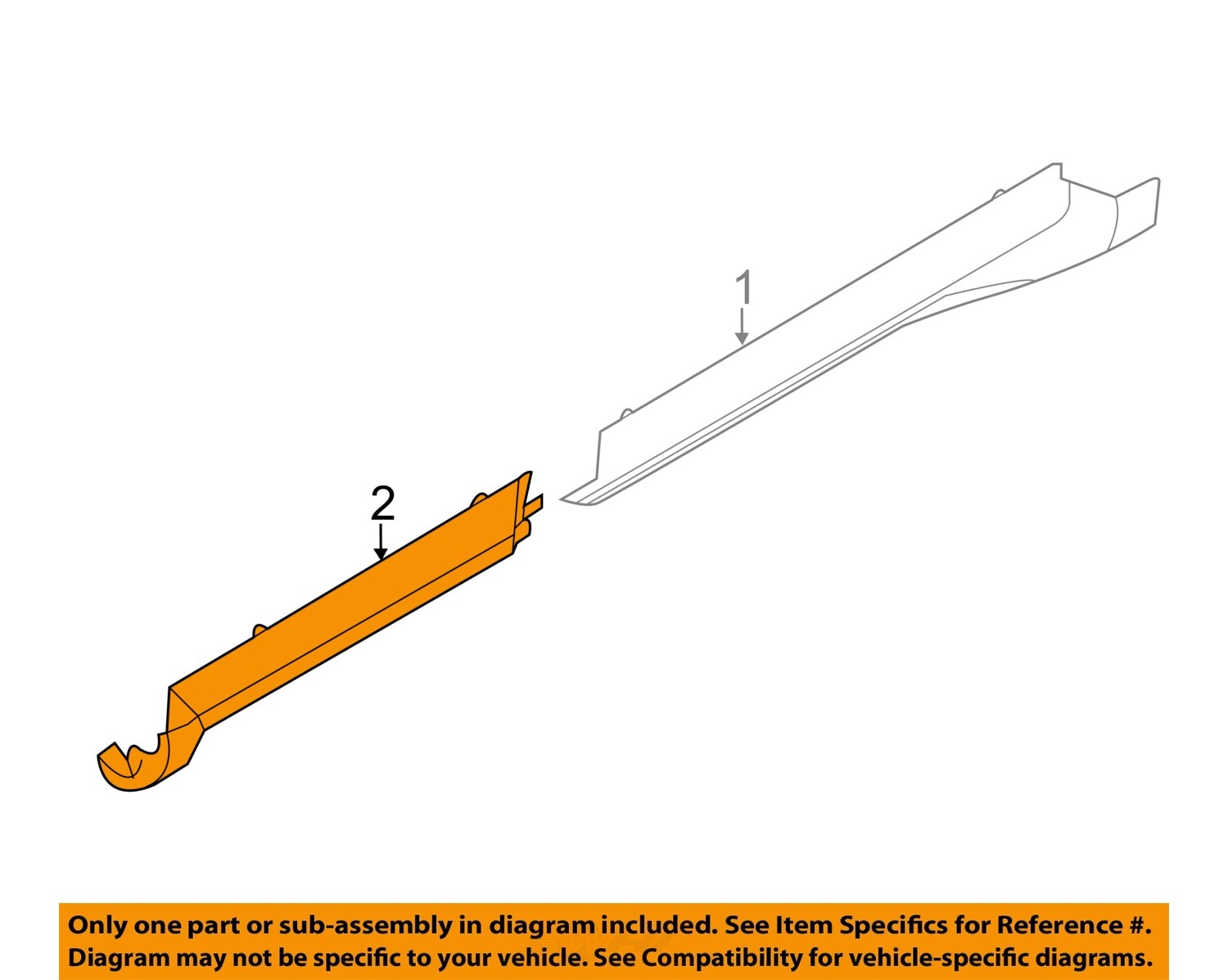 FORD OEM 10-18 Taurus Exterior-Rocker Molding Left BG1Z5410177CA | eBay