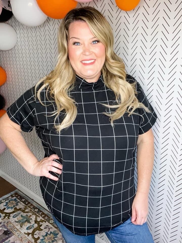 NWT - LuLaRoe - Ruth Top - XL - Grid Print | eBay