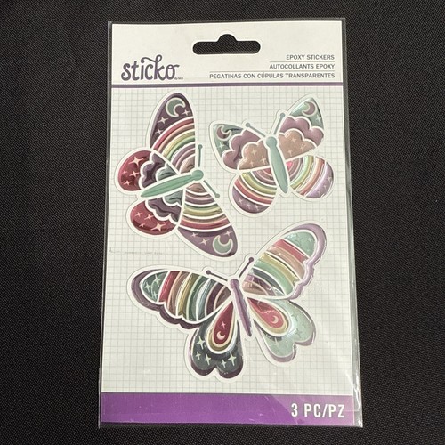 Sticko Raised Channel Epoxy Stickers-Butterfly Rainbow 15586989823| eBay