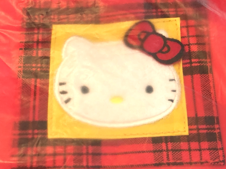 1997 vintage SANRIO Hello Kitty BACKPACK unused RARE red plaid | eBay