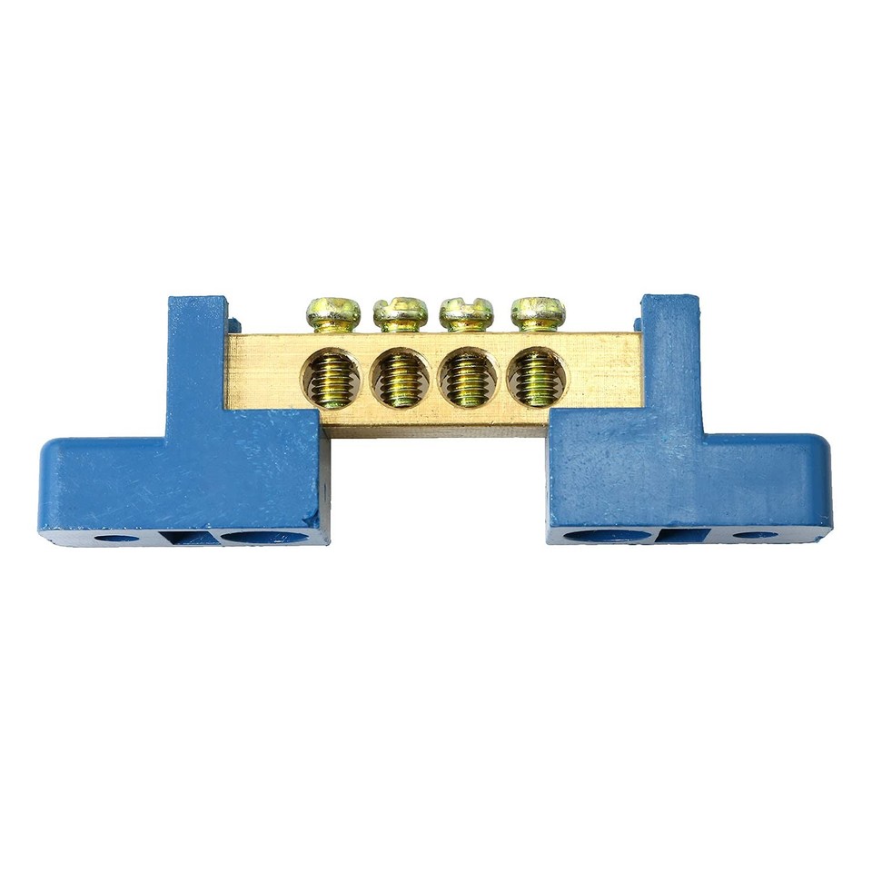 2pcs Terminal Bus Bar 4 Positions Terminal Block Brass Wire Screw ...