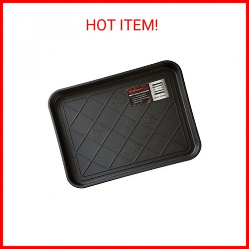 All-Weather Boot Tray - Water-Resistant Plastic Mud Pan, Pet Food Tray ...
