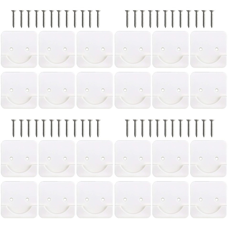 4 Pieces Nail-free Adjustable Curtain Rod Holders Adhesive Bracket Rods ...