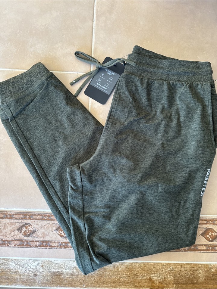 Fabletics The Cloud Jersey Jogger Pants Men’s Size Large Utility Green ...