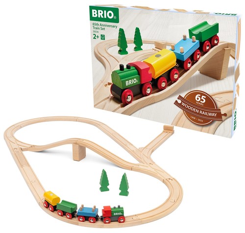 BRIO Classic Wooden Railway Train Set for Kids Age 3 Years Up - 65th ...
