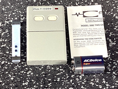 Multi-Code 3082 40.685 MHz 2-Button Visor Gate Garage Remote MultiCode ...