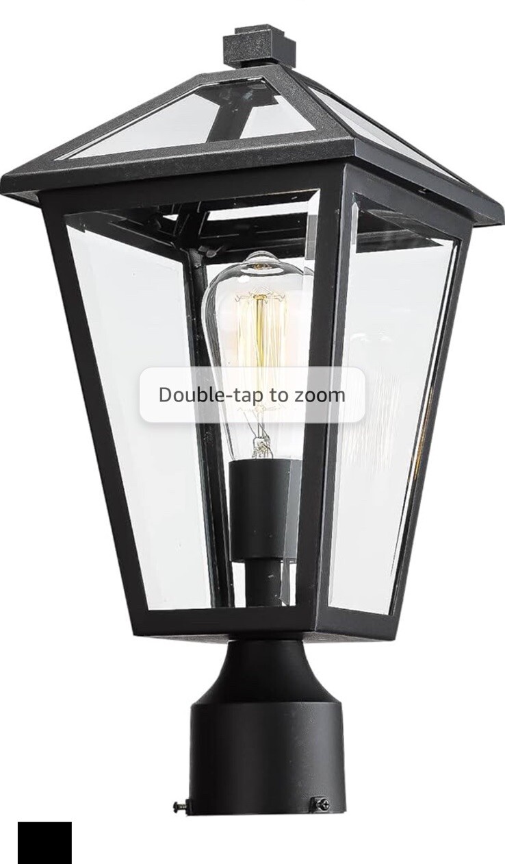 Outdoor Post Lights Fixtures, Lamp Post Light Fixture Black Finish ...