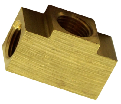 Brass Fuel Line Tee 5/8"-18 Female Inverted Flare All Sides for 3/8 ...