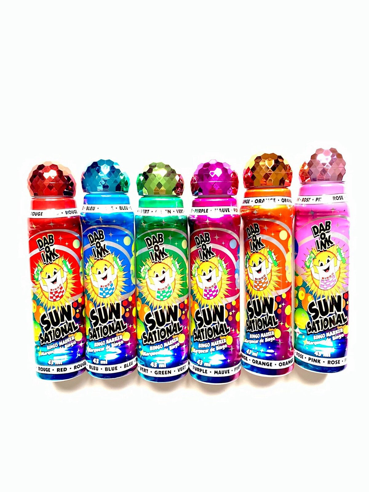 Bingo Daubers- Mini Sunsational 1.5oz- Set of 6- R,B,G,Pu,O,Pi | eBay
