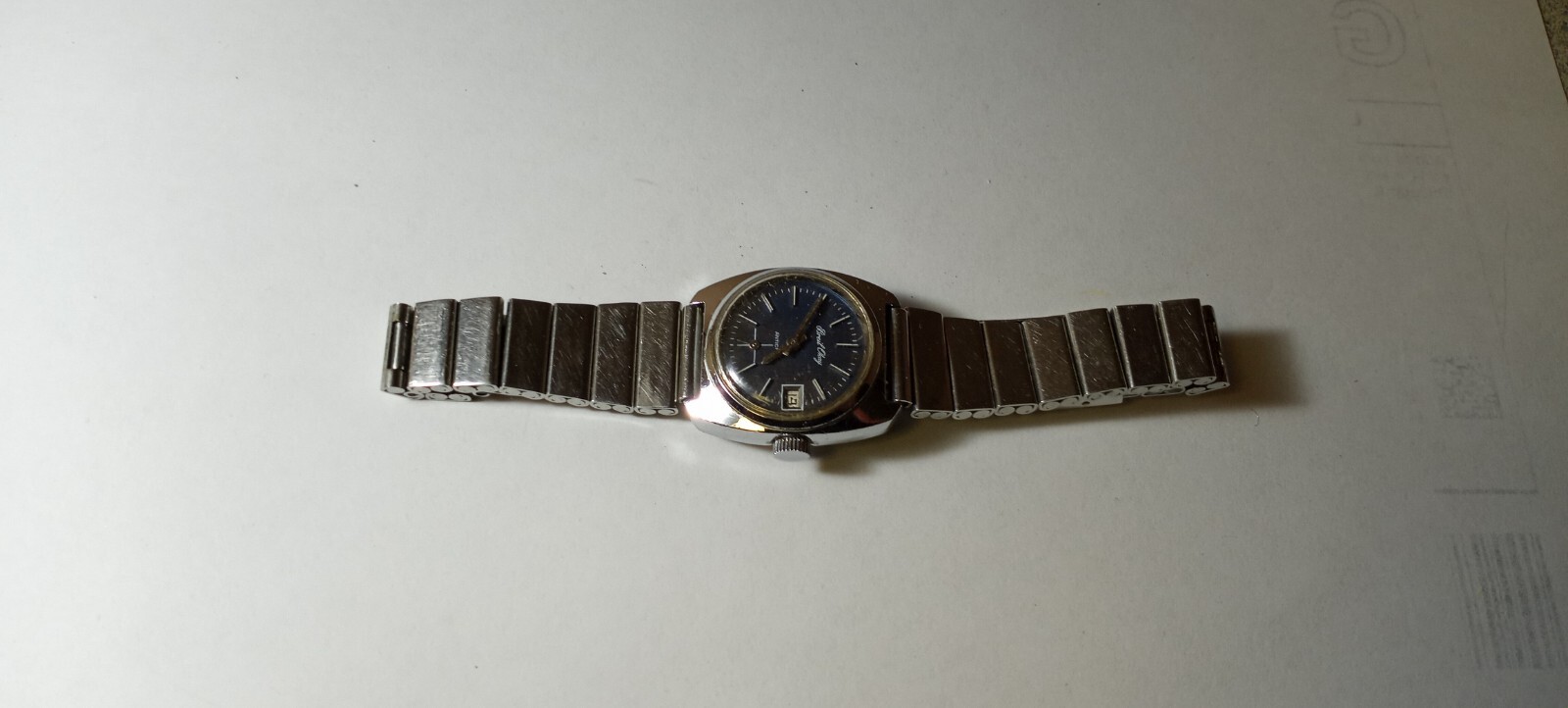 VINTAGE LADIES BREIL OKAY WINDUP WATCH... ORIGINAL BRACELET...WORKS ...