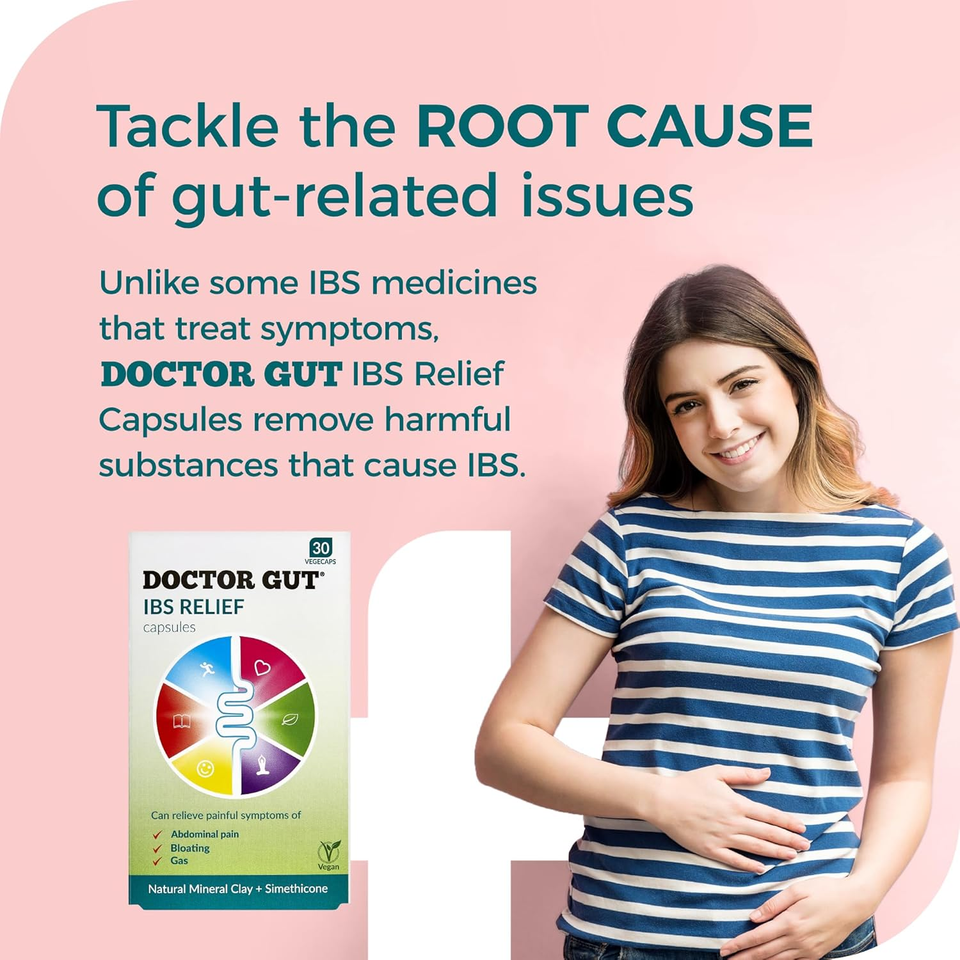 Doctor Gut IBS Relief Capsules, 30 Caps - Stomach Pain Relief, Bloating ...