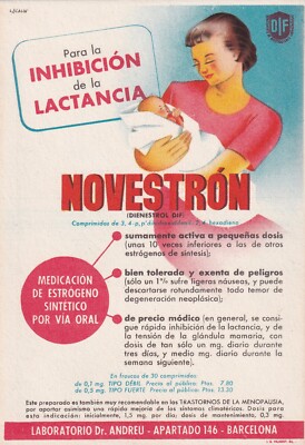 Spain old medical advertisement Novestron (22) | eBay