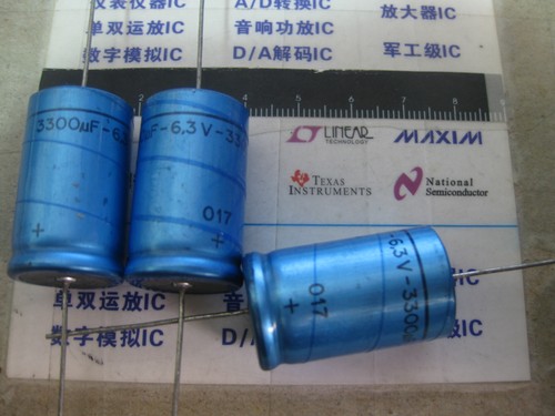 1x Philips 3300µF 3.3mF 6.3V Axial Electrolytic Capacitor / 18 x 30mm ...