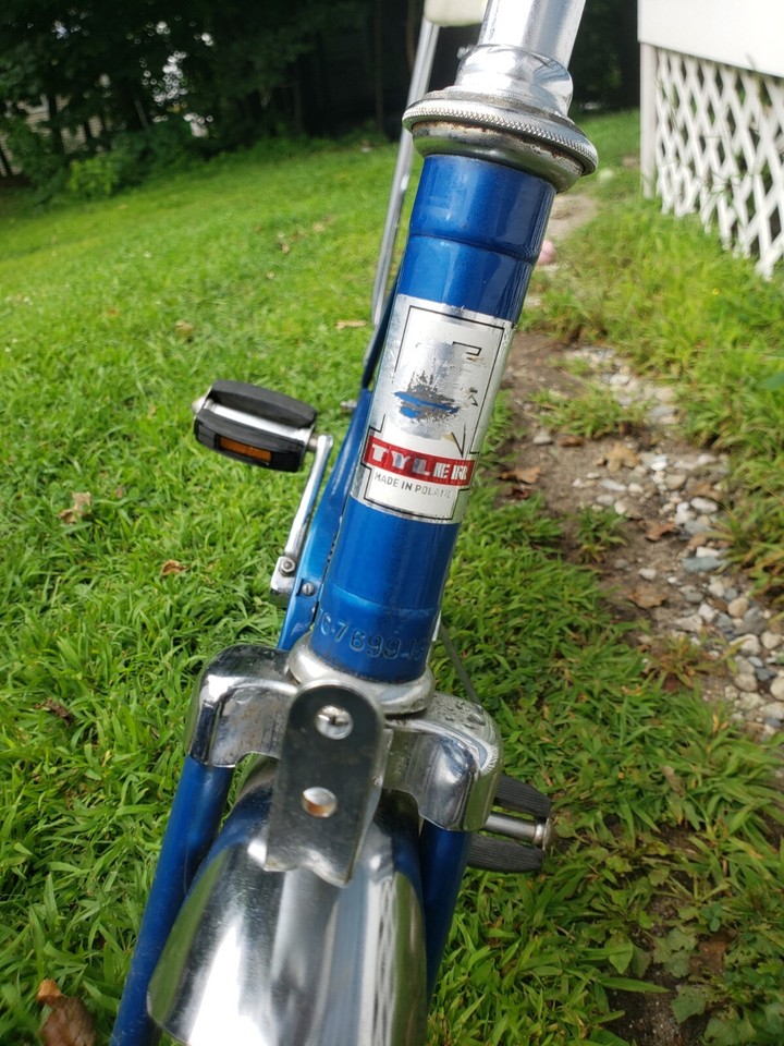 Vintage Tyler Cruiser 20in bicycle Rare Poland Banana Seat Blue Chrome ...