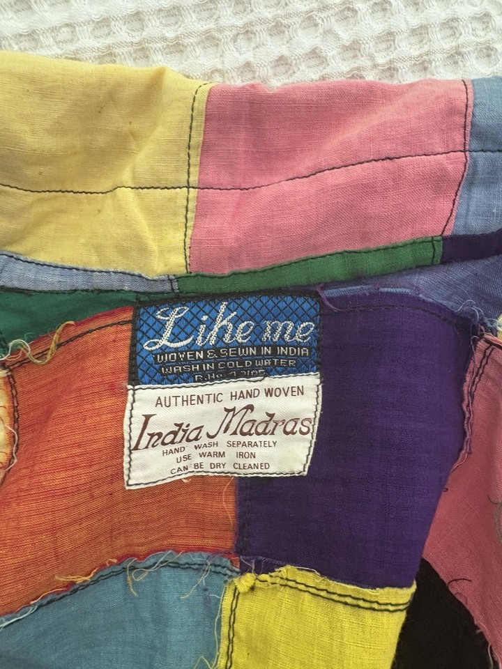 Vintage Like Me Authentic Hand Woven India Madras Patchwork Womens ...