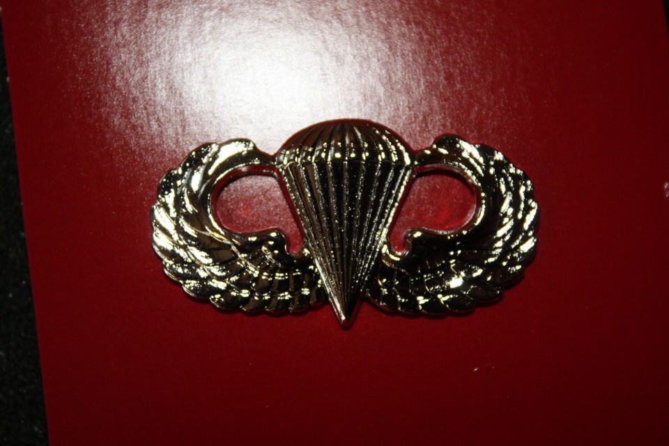 US Basic Parachutist jump wings badge Airborne Parachute insignia stay ...